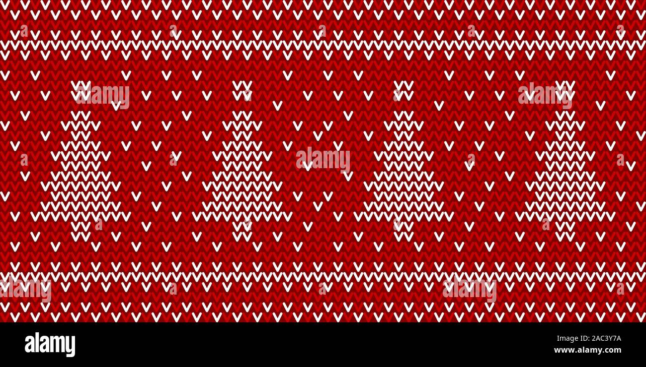 Christmas traditional seamless winter pattern. Red and white knitted ...