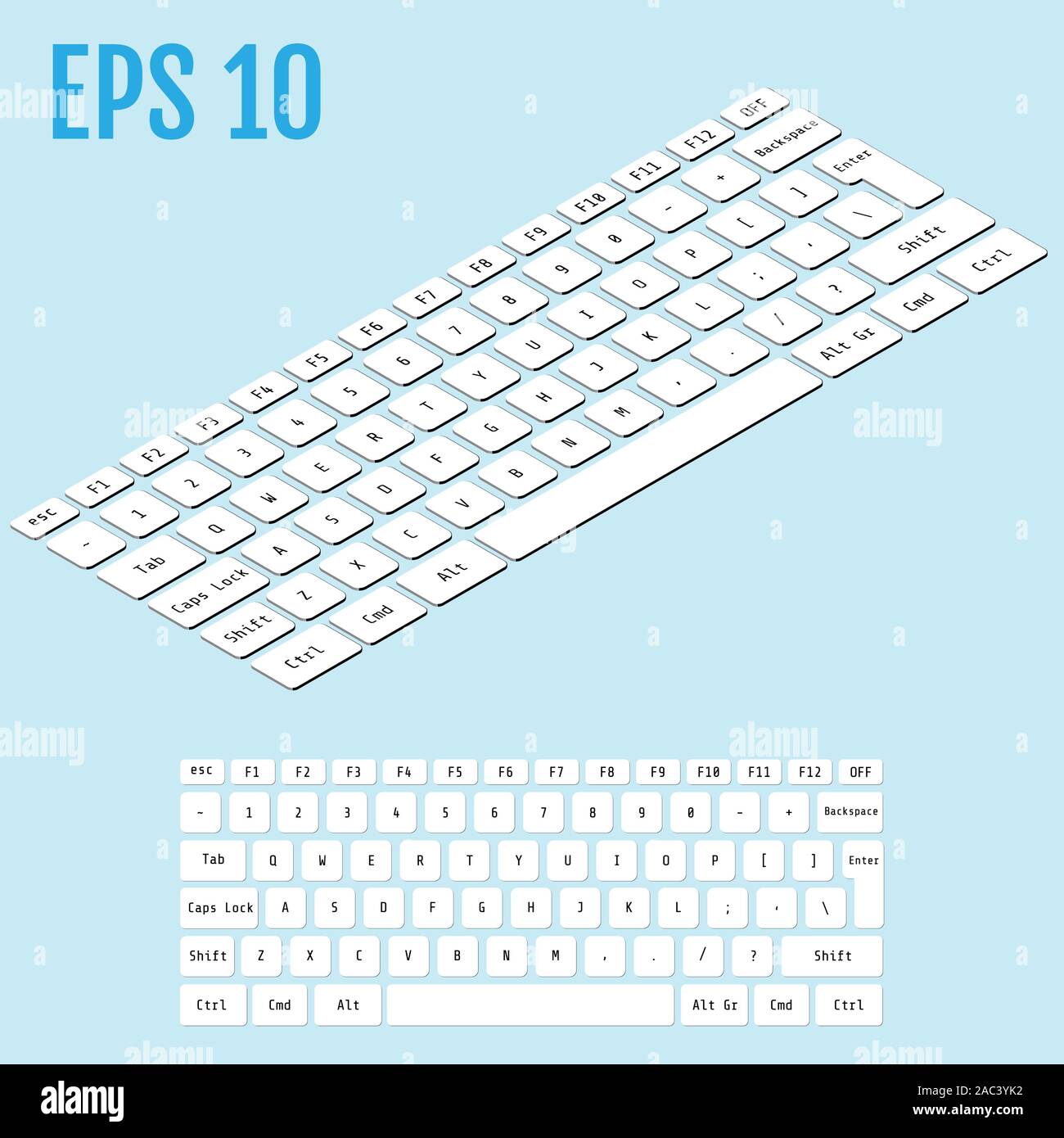 Computer keyboard layout Stock Vector Images - Alamy