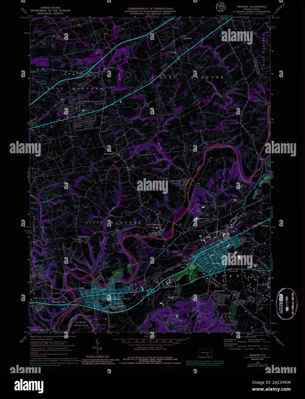 Hershey pennsylvania map hi-res stock photography and images - Alamy