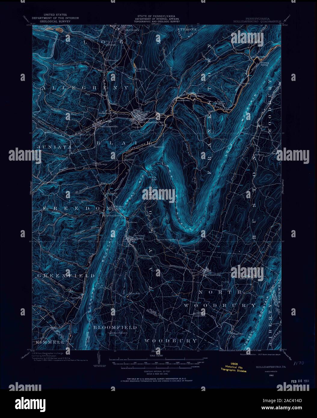 Map of hollidaysburg hi-res stock photography and images - Alamy