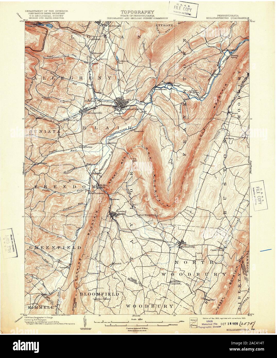 Map of hollidaysburg hi-res stock photography and images - Alamy