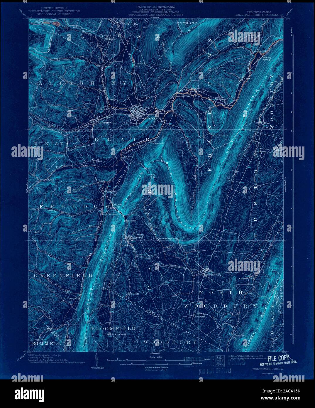 Map of hollidaysburg hi-res stock photography and images - Alamy
