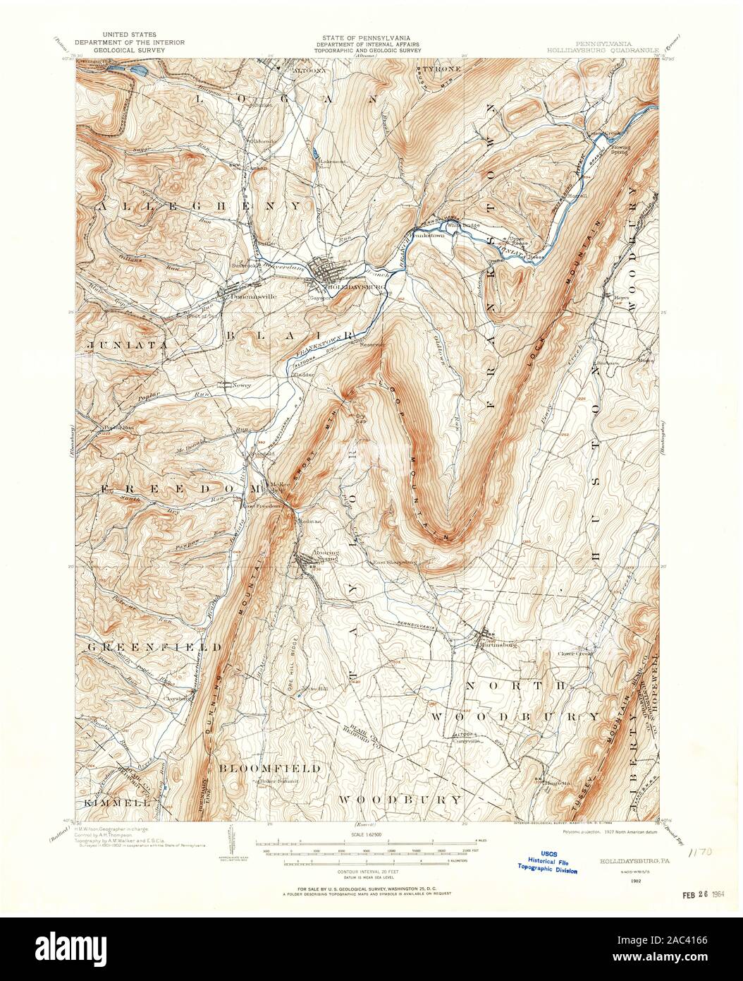 Hollidaysburg map hi-res stock photography and images - Alamy