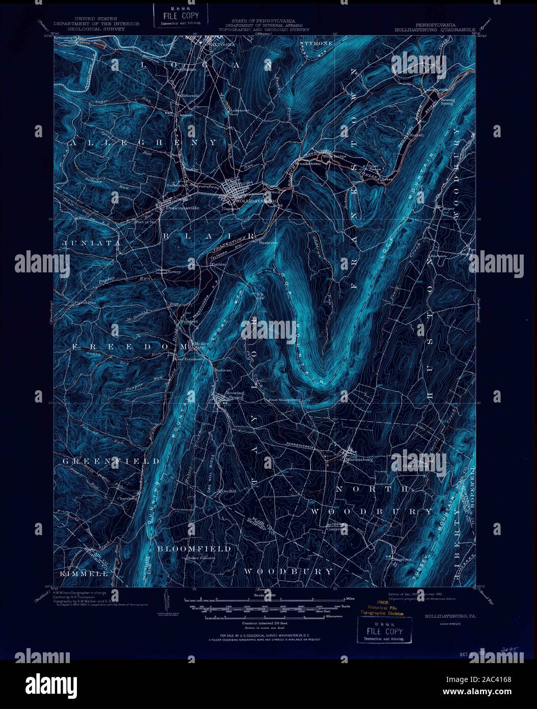 Map of hollidaysburg hi-res stock photography and images - Alamy