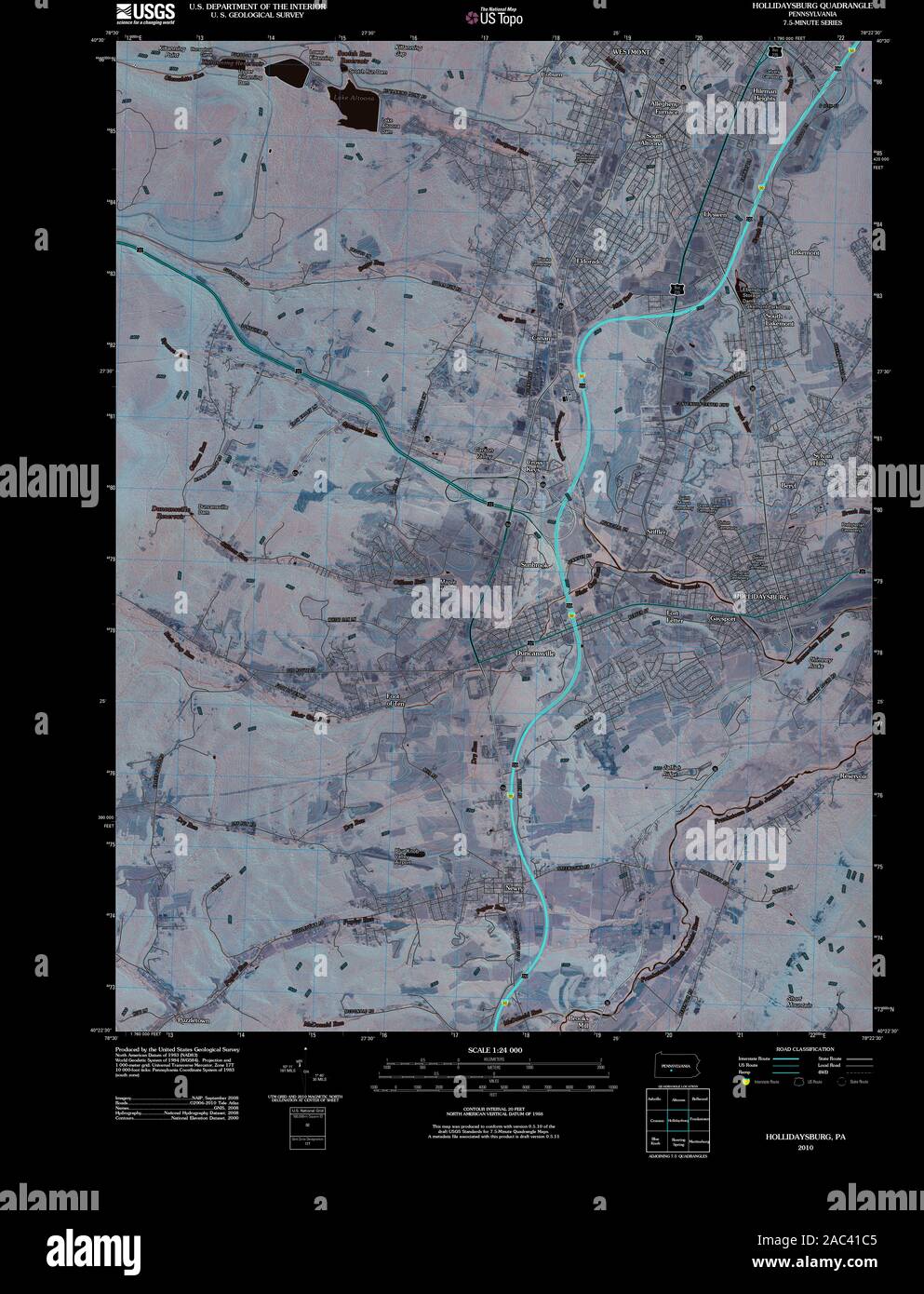 Hollidaysburg map hi-res stock photography and images - Alamy