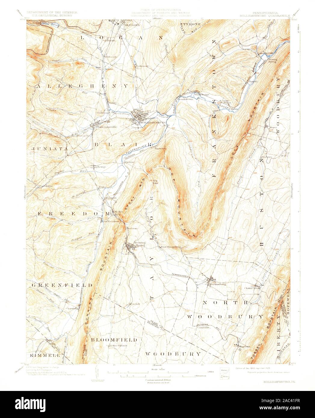 Map of hollidaysburg hi-res stock photography and images - Alamy
