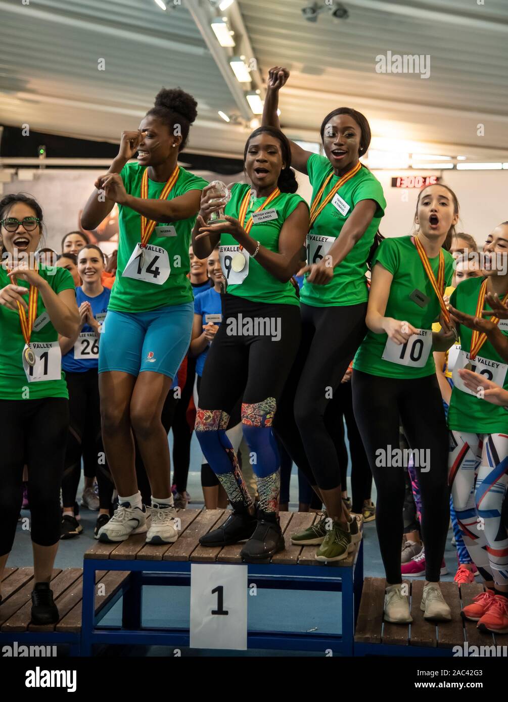 LONDON - ENGLAND NOV 28: Nyekachi Douglas (Nigera), Rikkiya Brathwaite ...