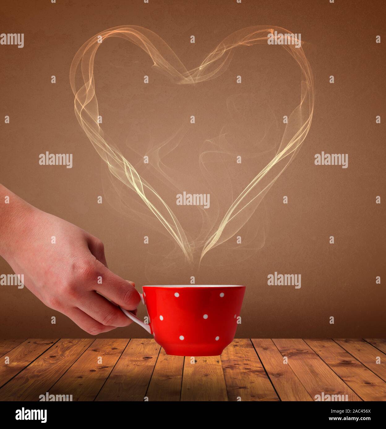 Steaming cup of coffee concept Stock Photo - Alamy