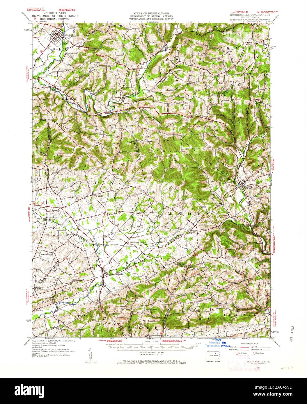 Hughesville map hi-res stock photography and images - Alamy