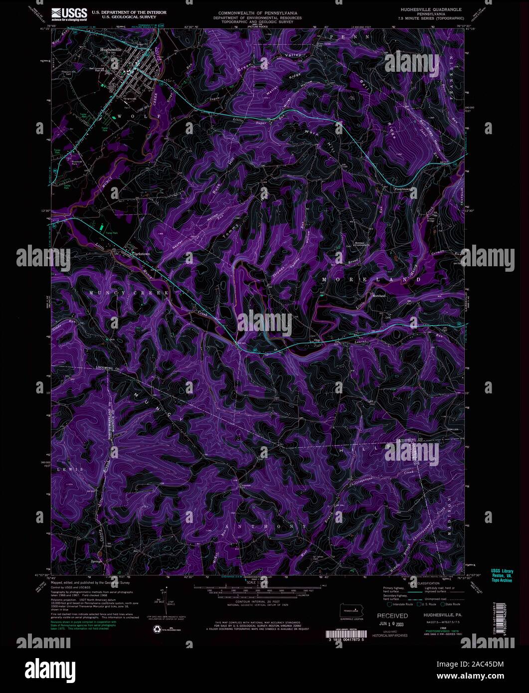 Hughesville map hi-res stock photography and images - Alamy