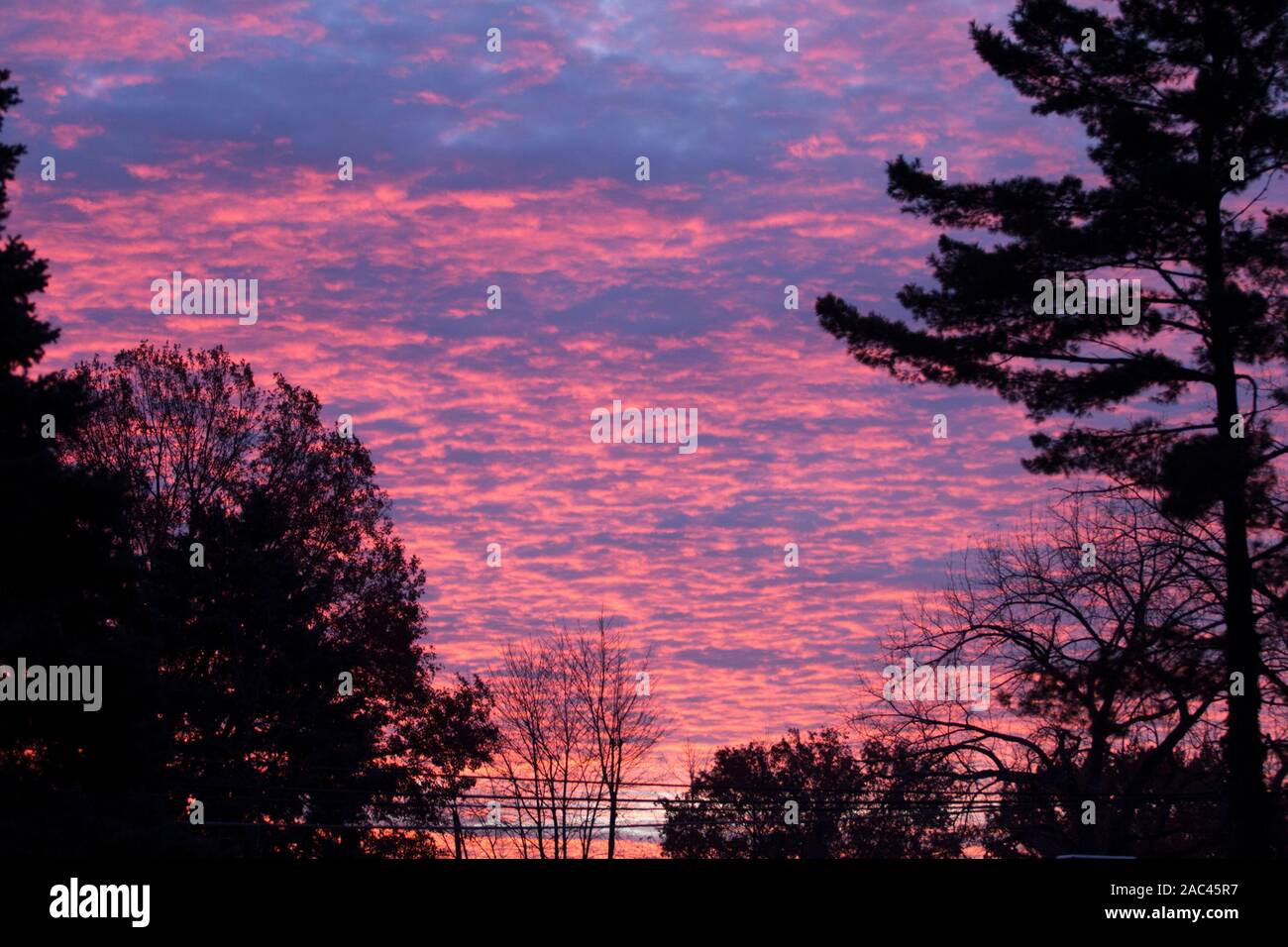 Winter Sunset, Ohio Stock Photo - Alamy