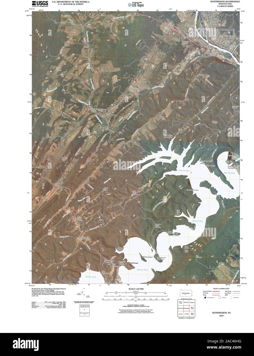 Huntingdon pa historical map hi-res stock photography and images - Alamy