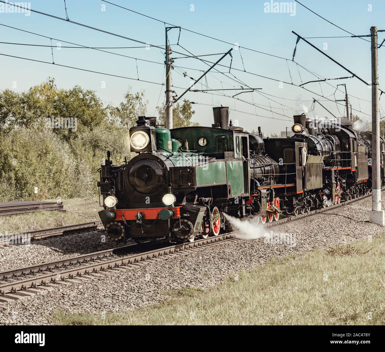 Vintage steam locomotive moves hi-res stock photography and images - Alamy