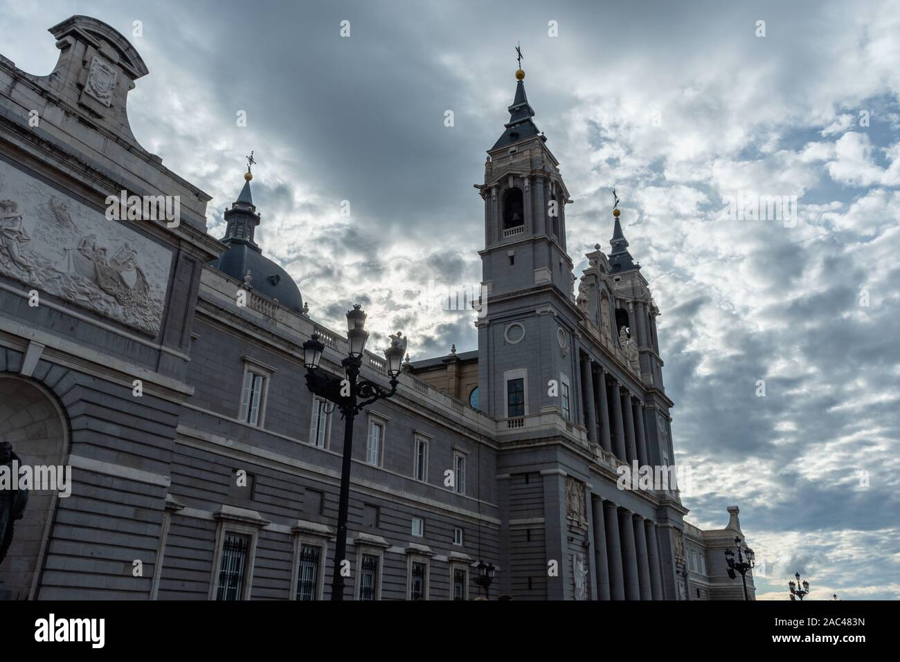 Bell tower almudena cathedral hi-res stock photography and images - Alamy