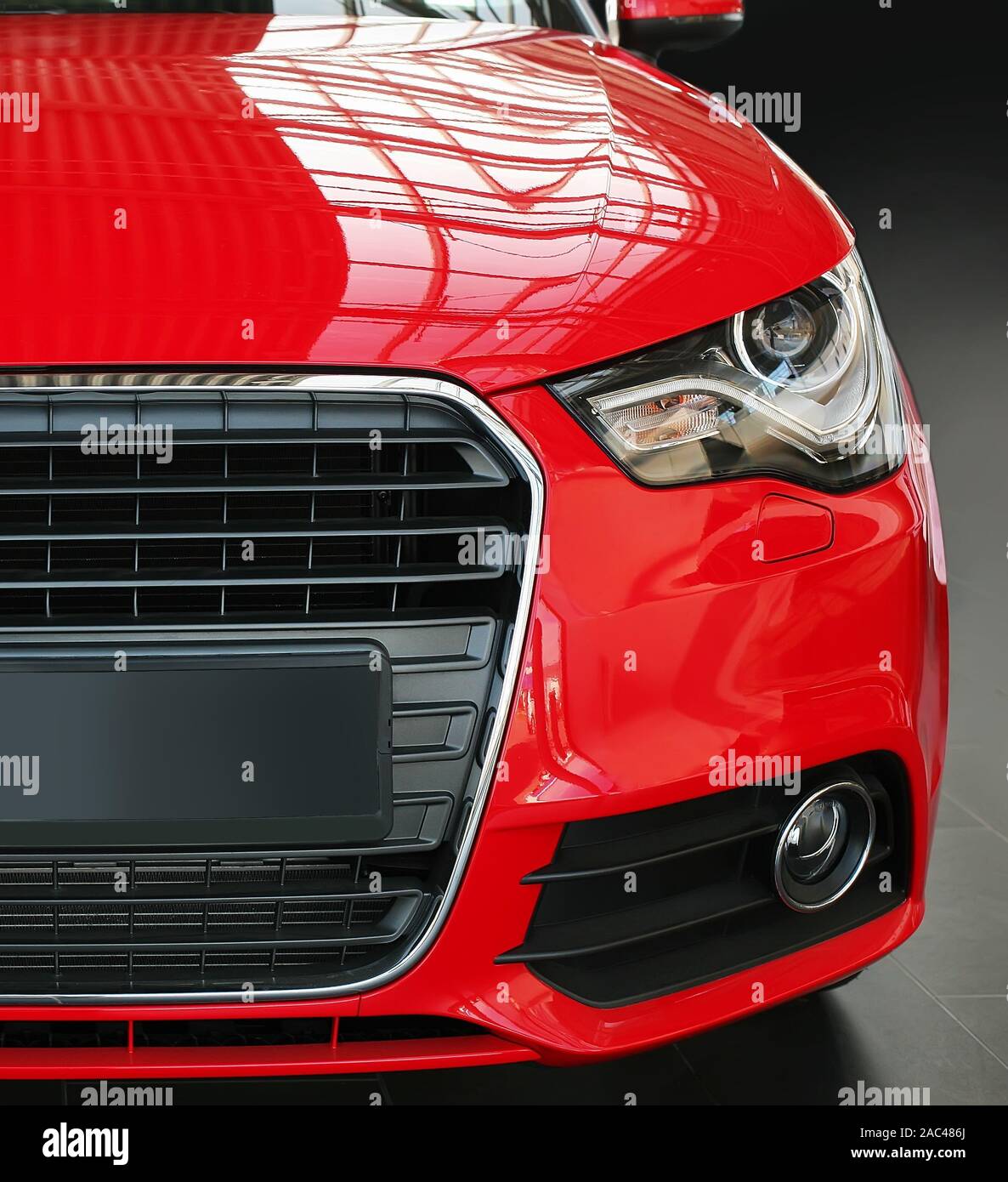 Car Front View On Road