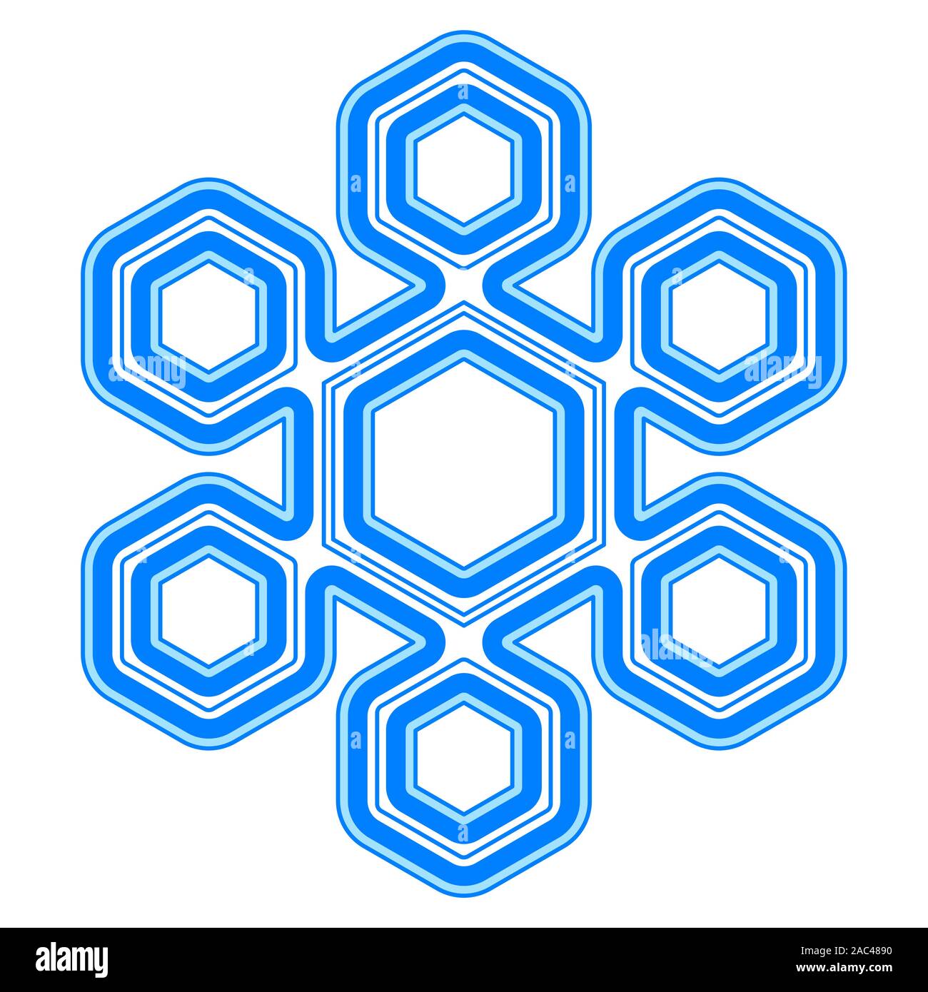 Hexagonal crystal Stock Vector Images - Alamy