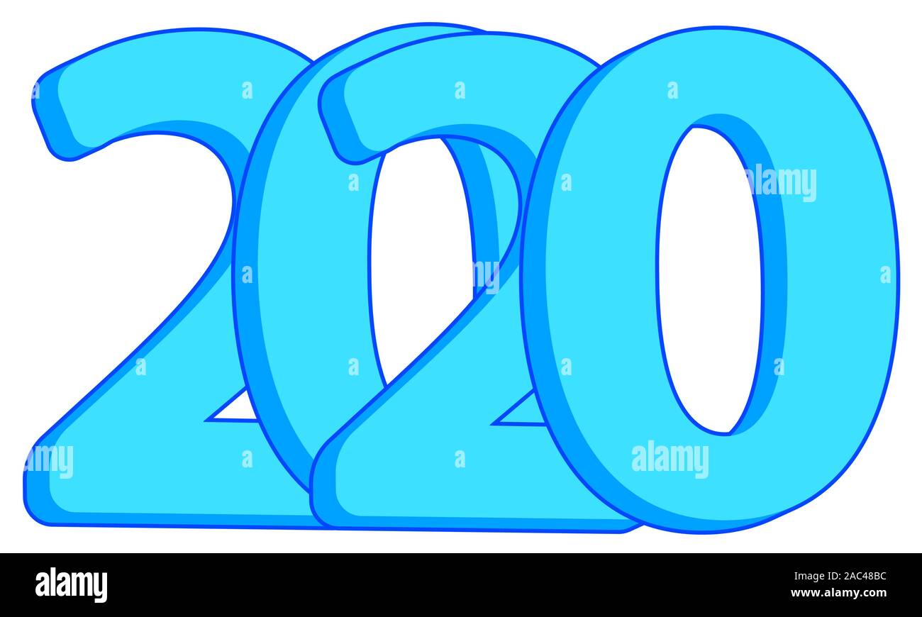 2020 number Stock Vector Images - Alamy
