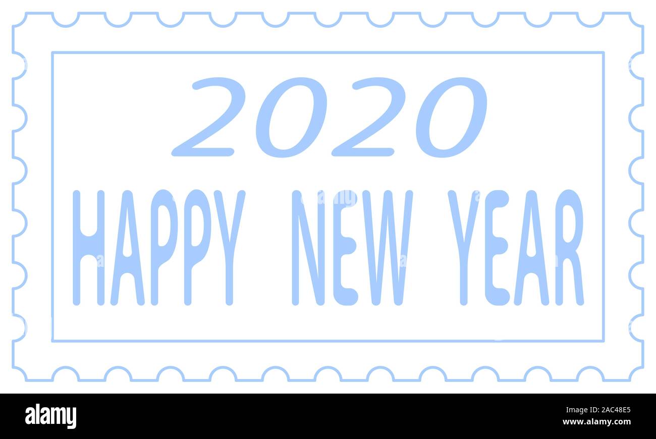 Illustration of the 2020 abstract postage stamp lettering Stock Vector ...