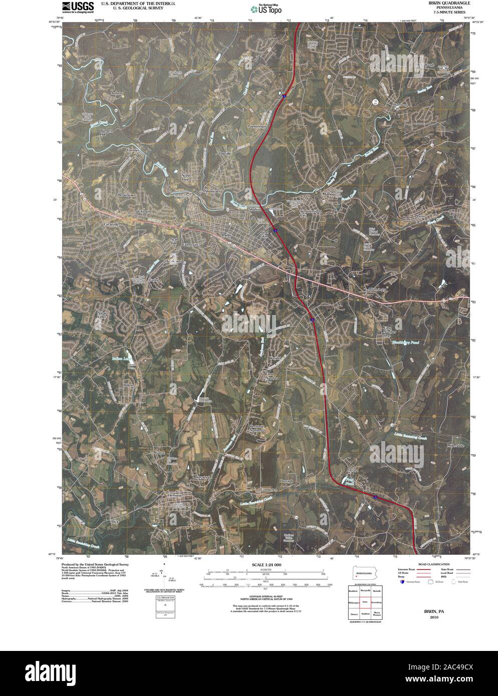 Map of irwin hi-res stock photography and images - Alamy