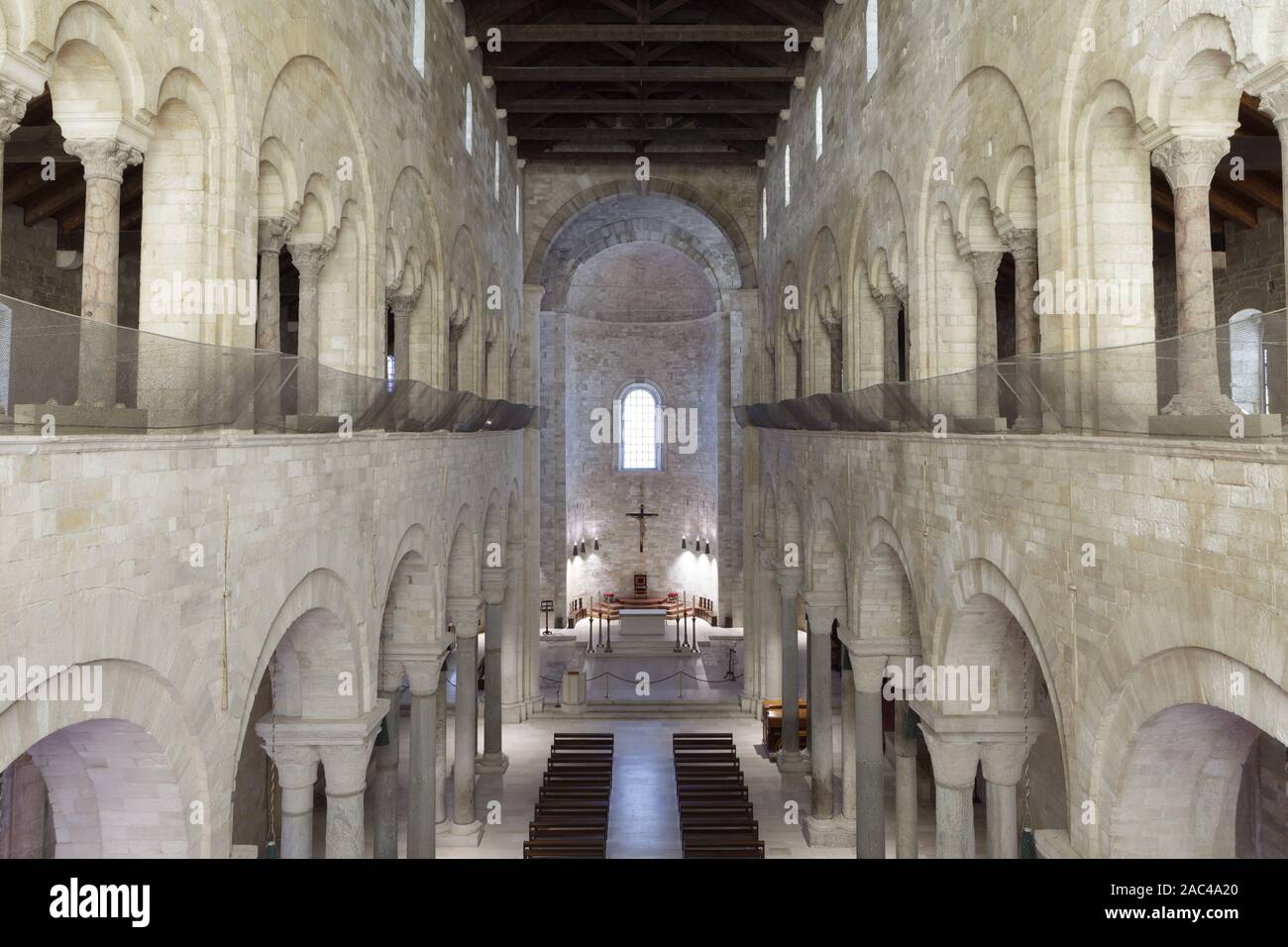 Interior of Trani Cathedral (Cattedrale di San Nicola Pellegrino ...