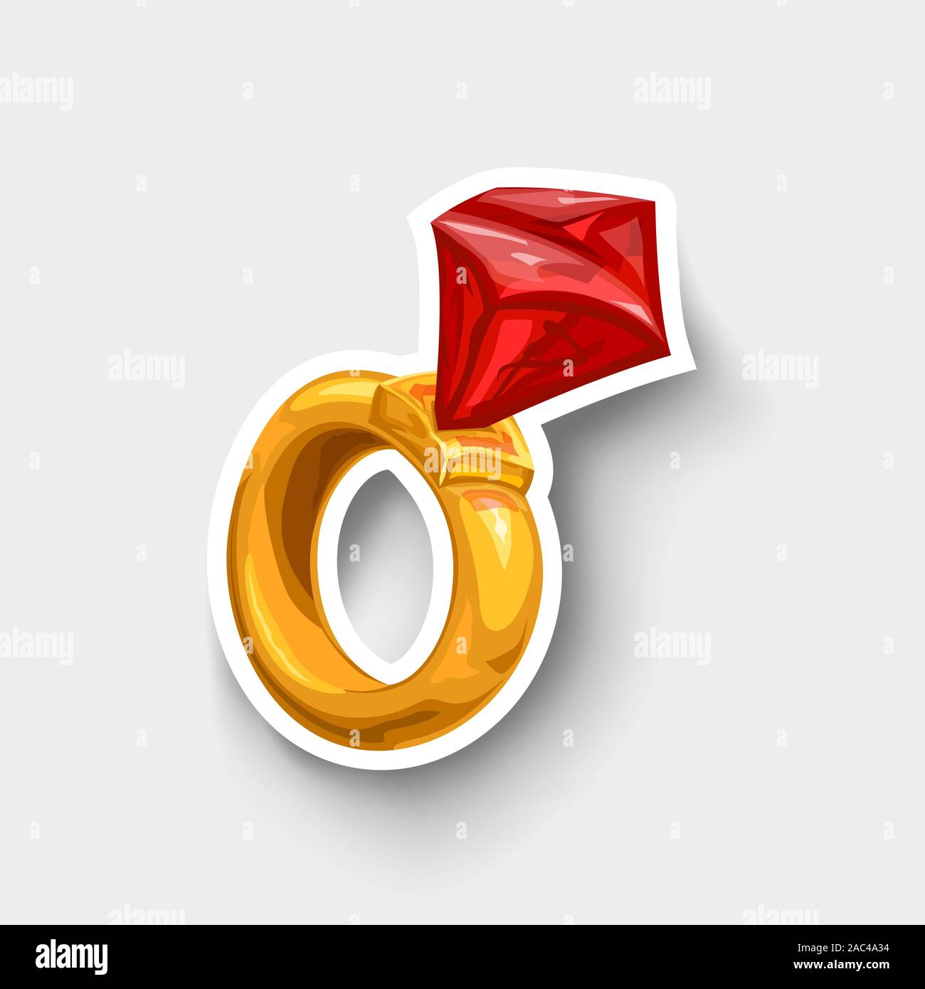 Gold ring on isolated Stock Vector Images - Alamy