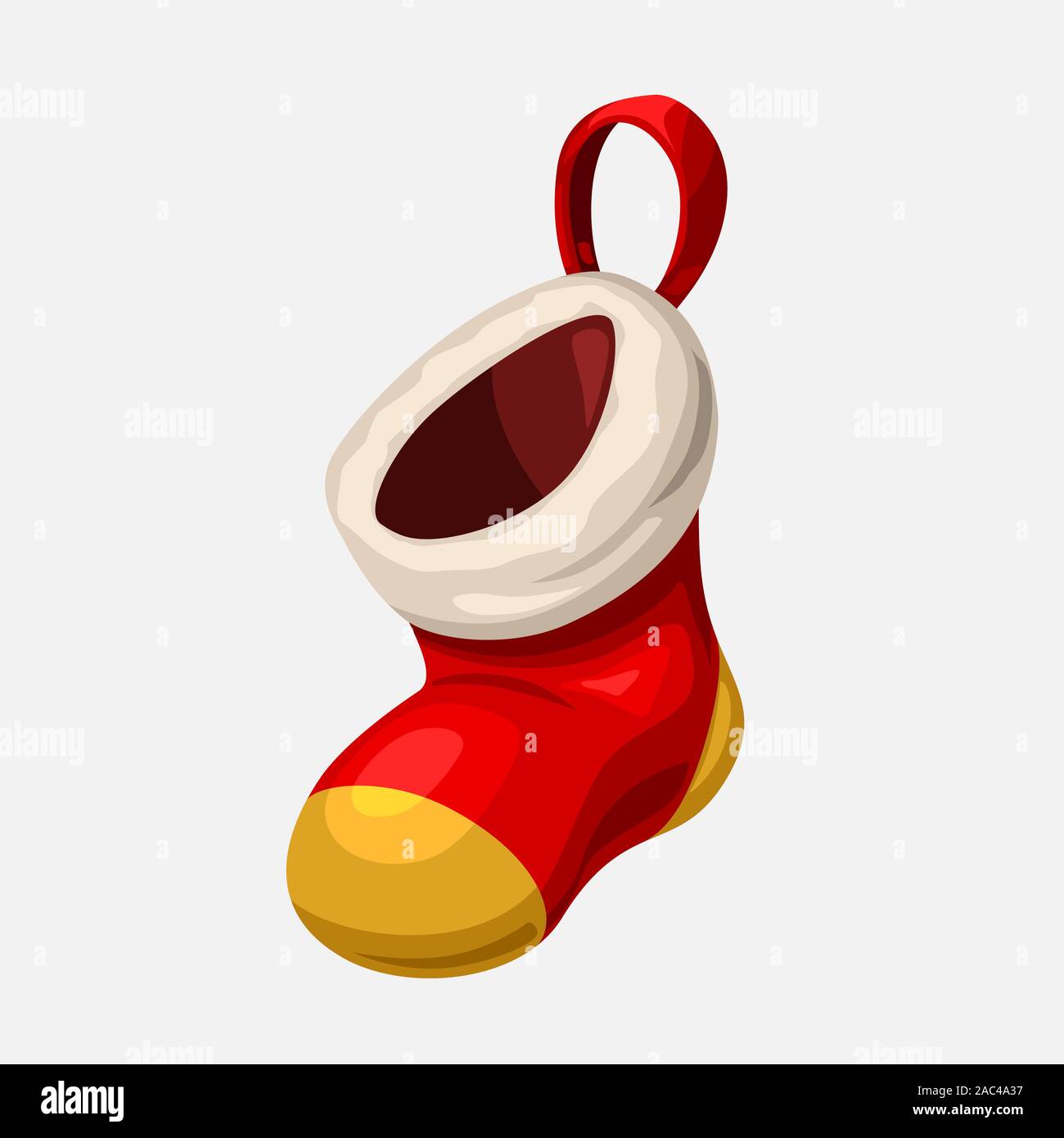 Xmas red sock on Stock Vector Images - Alamy