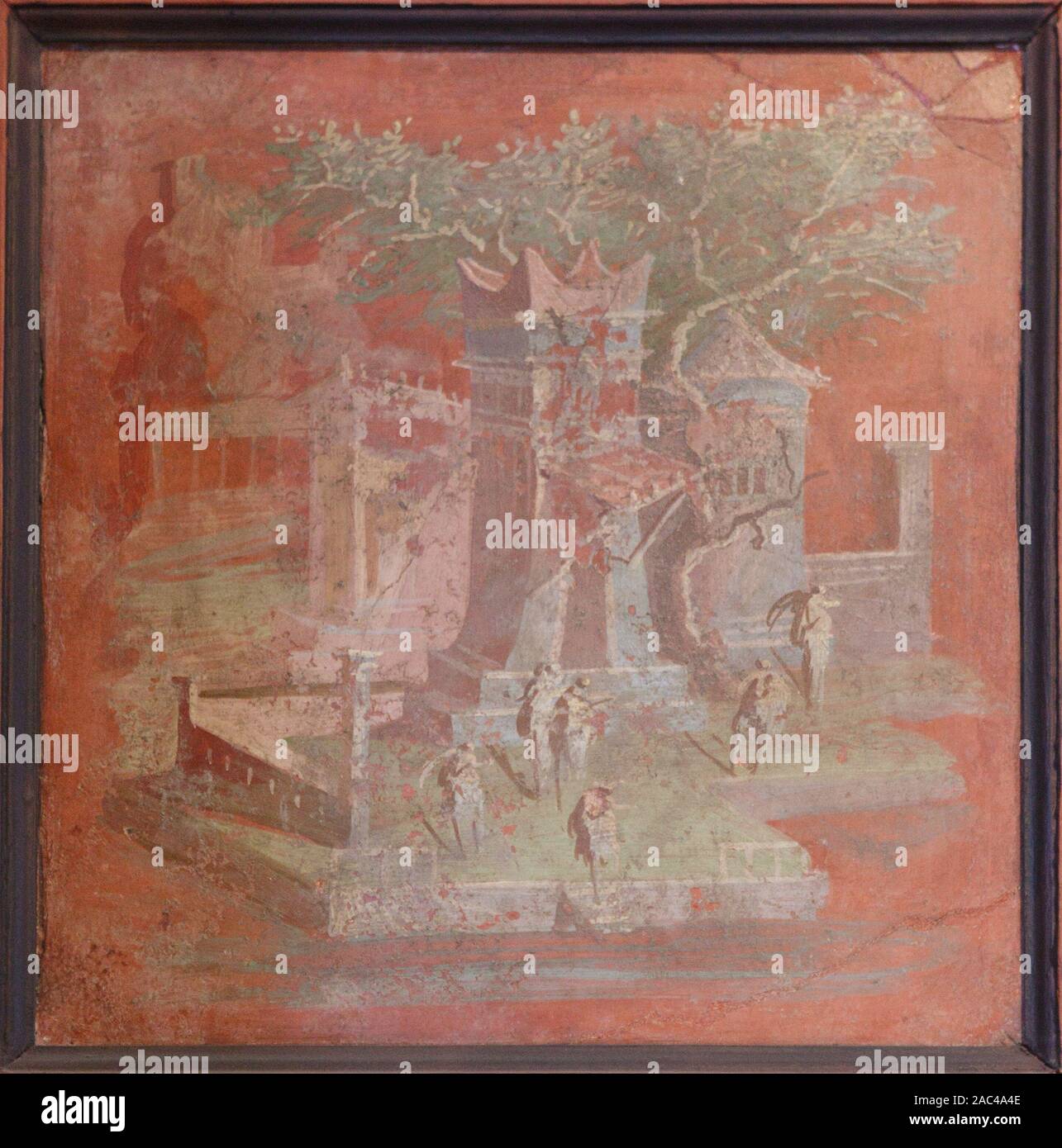 Fresco from Pompeii (Pompei). Naples, Italy Stock Photo - Alamy