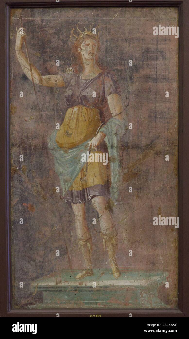 Fresco from Pompeii (Pompei). Naples, Italy Stock Photo - Alamy