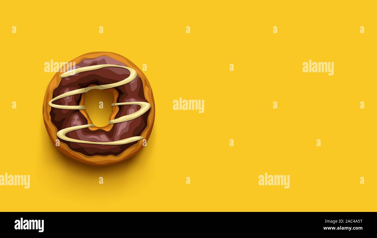 Chocolate donut on top Stock Vector Images - Alamy