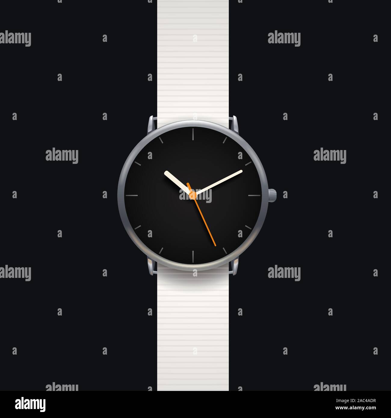 Black strap on watch Stock Vector Images - Alamy