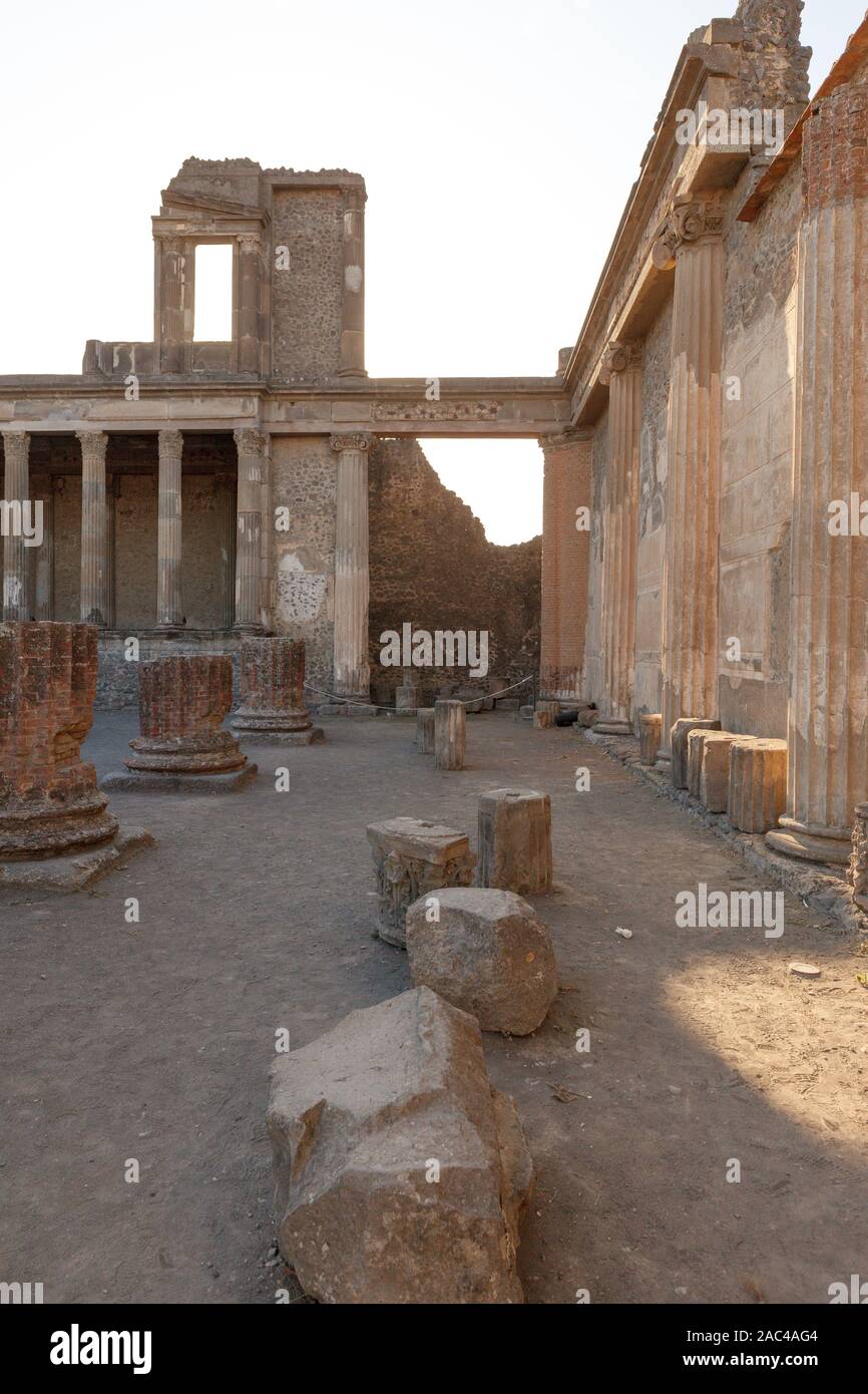 Basilica on forum of Pompeii (Pompei). Ancient Roman city in Pompei ...