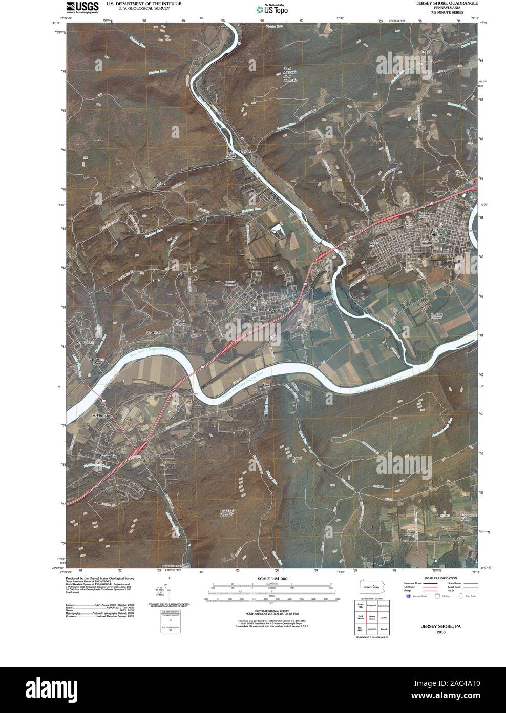 Jersey shore pennsylvania map hi-res stock photography and images - Alamy