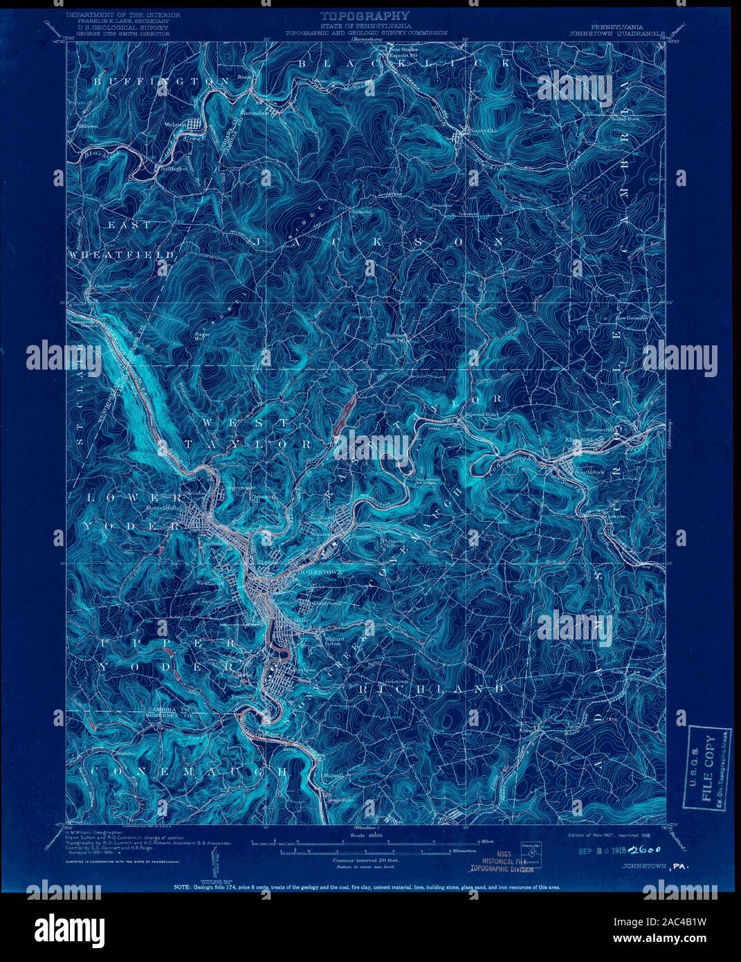 Johnstown pennsylvania map hi-res stock photography and images - Alamy