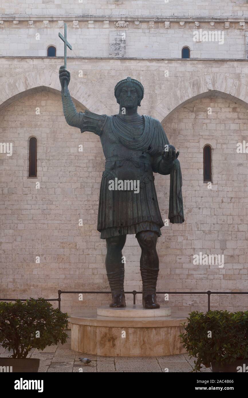 Colossus of Barletta. Bronze statue of an Eastern Roman Emperor. Italy ...