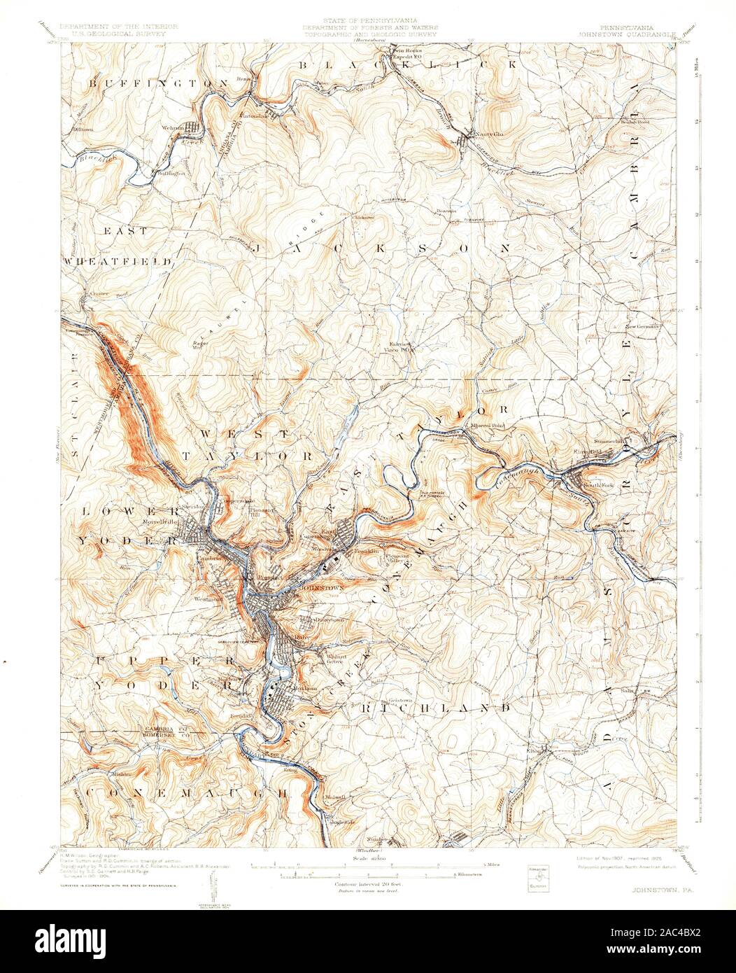 Johnstown pennsylvania map hi-res stock photography and images - Alamy