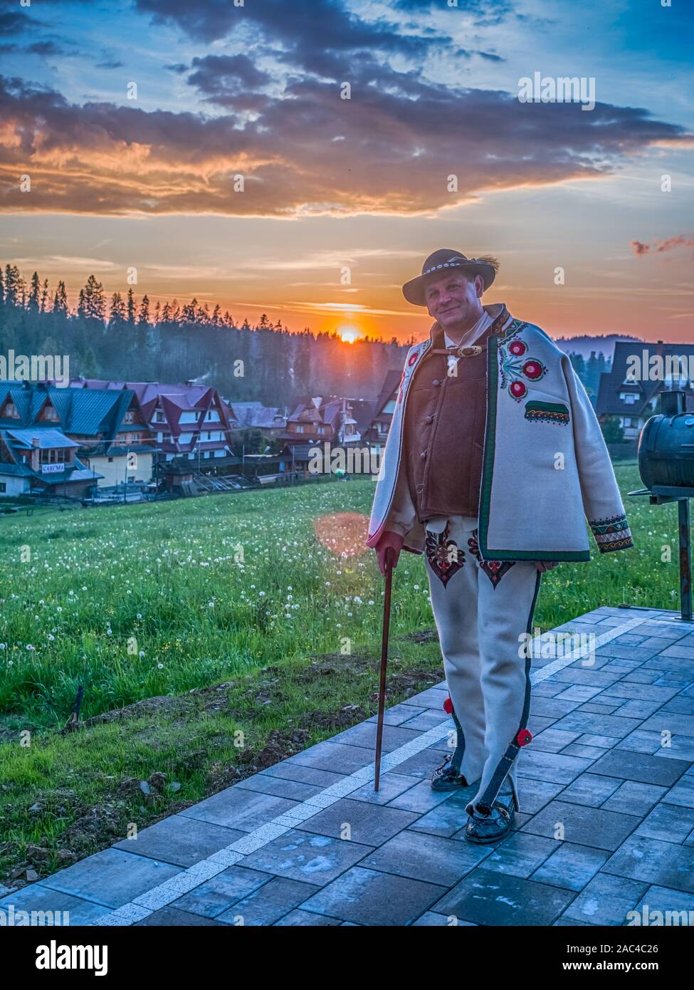 Tatry, Poland - June 03, 2019: An ethnic highlander (Góral) in ...