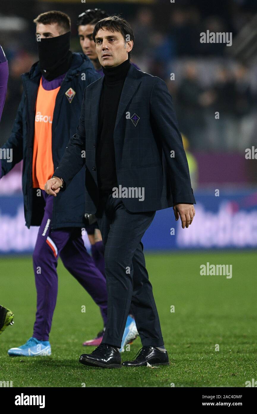 Firenze, Italy. 1st Dec, 2019. un perplesso montella at the end of the ...
