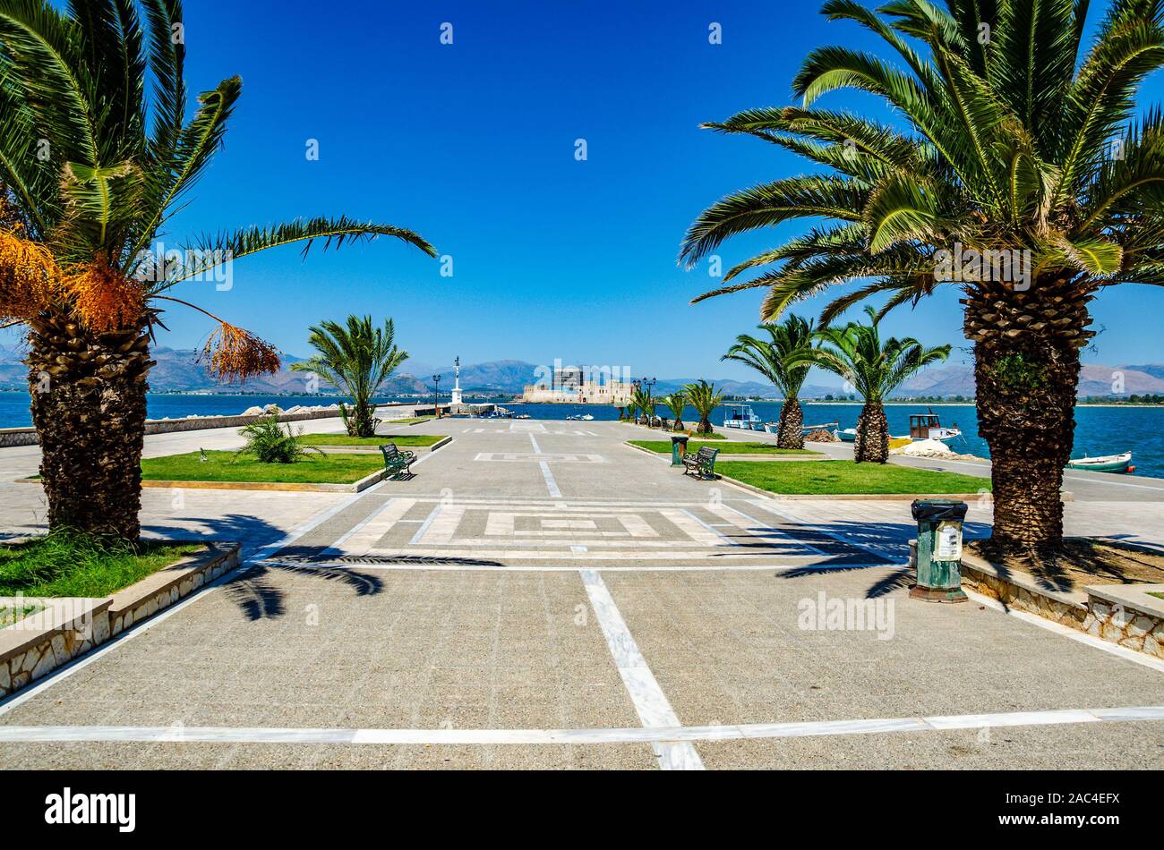 Nafplio port waterfront promenade hi-res stock photography and images ...