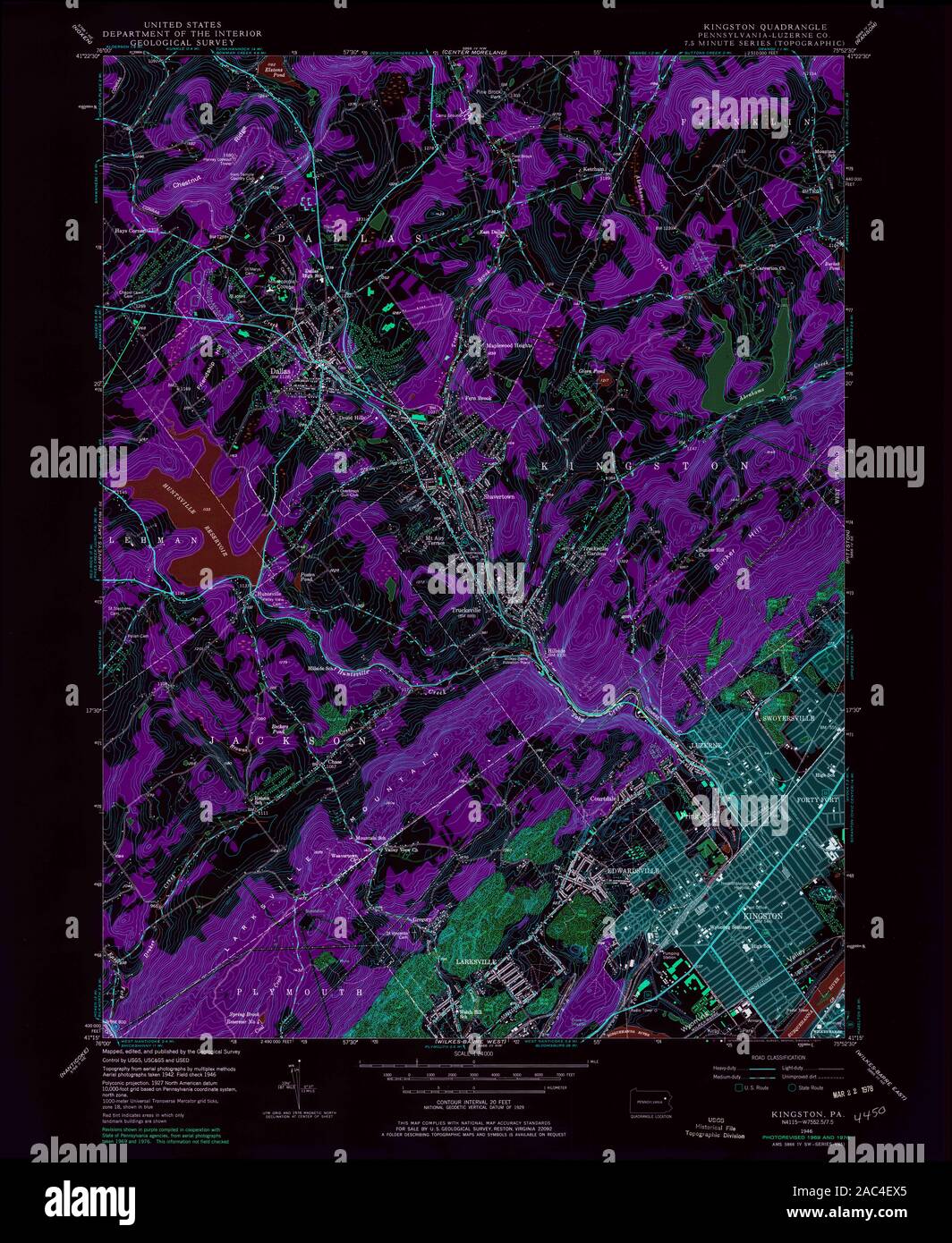 Kingston pennsylvania map hi-res stock photography and images - Alamy