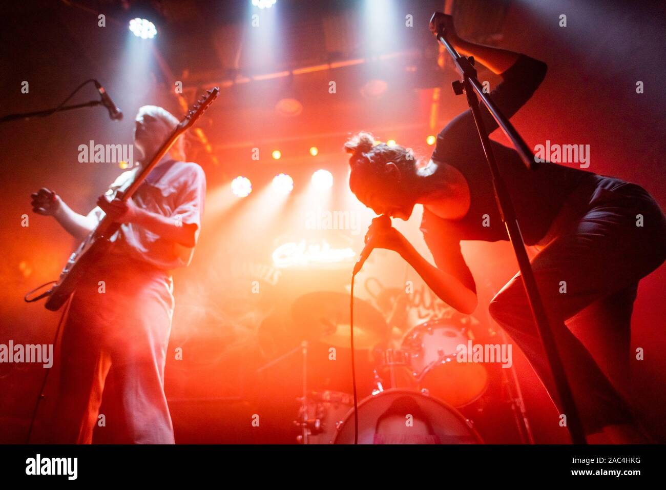 Edinburgh, Scotland. 30th November 2019. London band Childcare perform ...