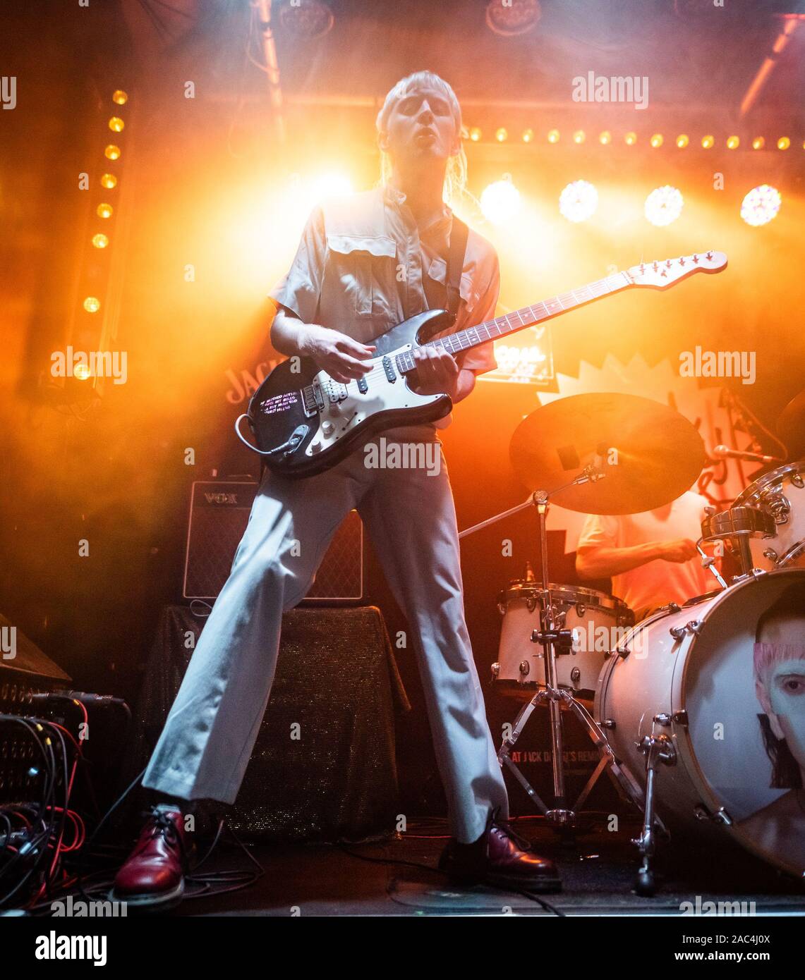 Edinburgh, Scotland. 30th November 2019. London band Childcare perform ...