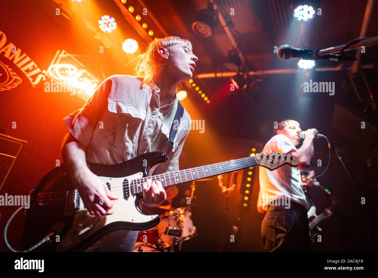 Edinburgh, Scotland. 30th November 2019. London band Childcare perform ...