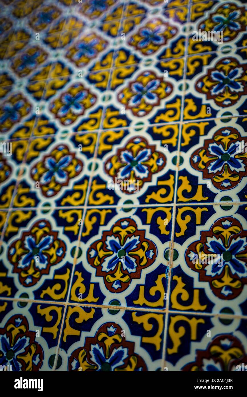 Mexican Tile background design Stock Photo - Alamy