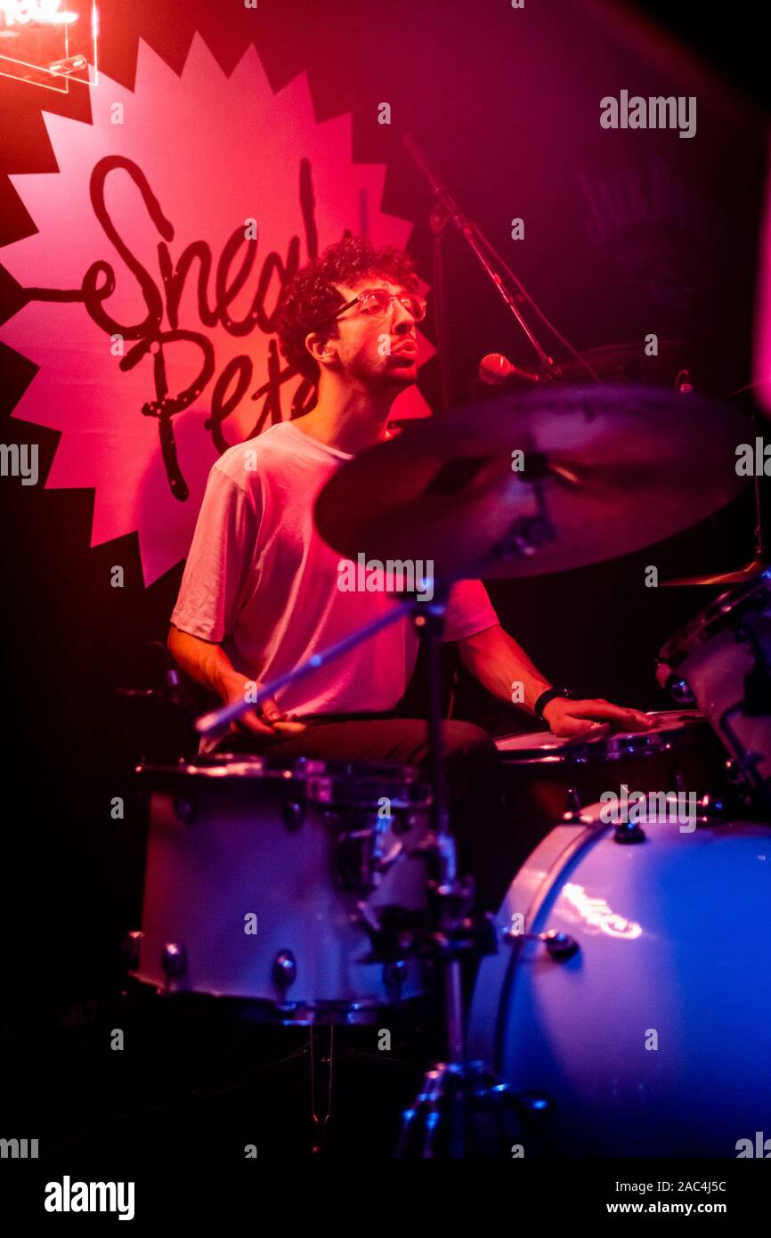 Edinburgh, Scotland. 30th November 2019. London band Childcare perform ...