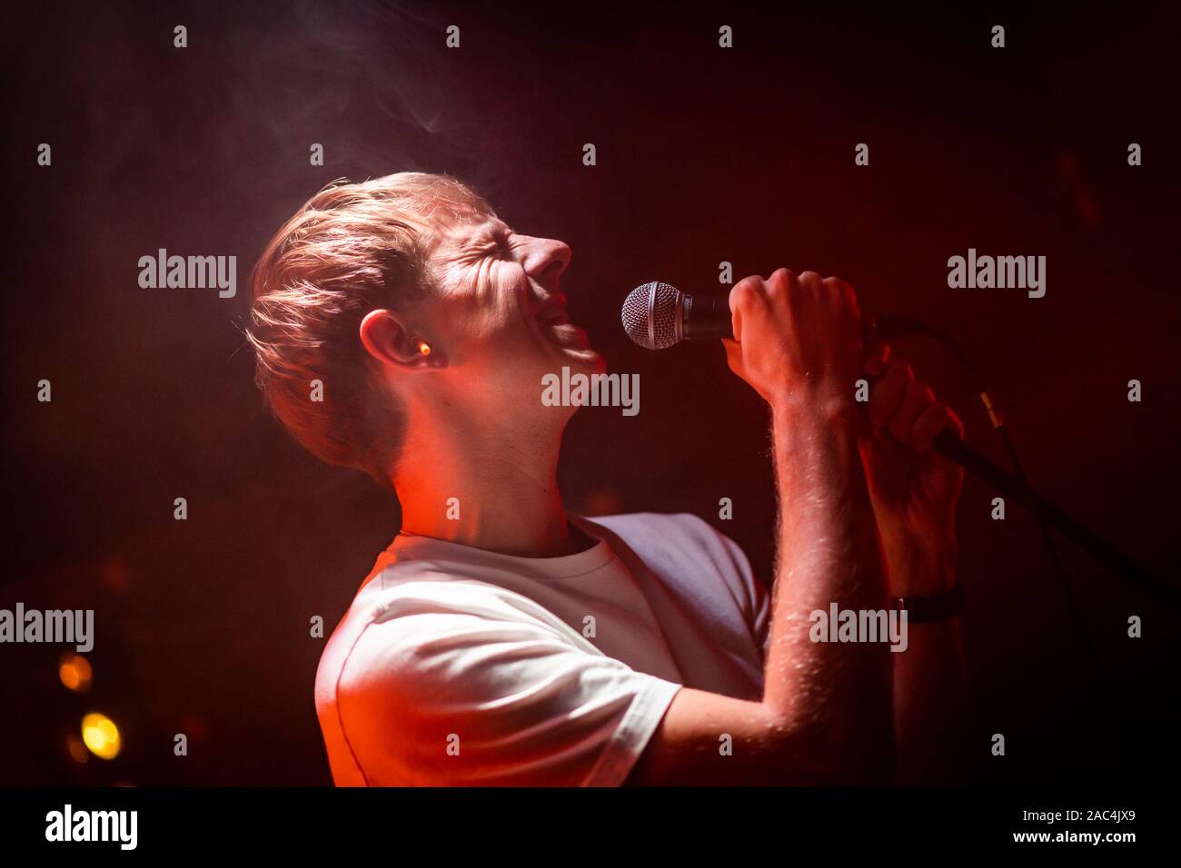 Edinburgh, Scotland. 30th November 2019. London band Childcare perform ...