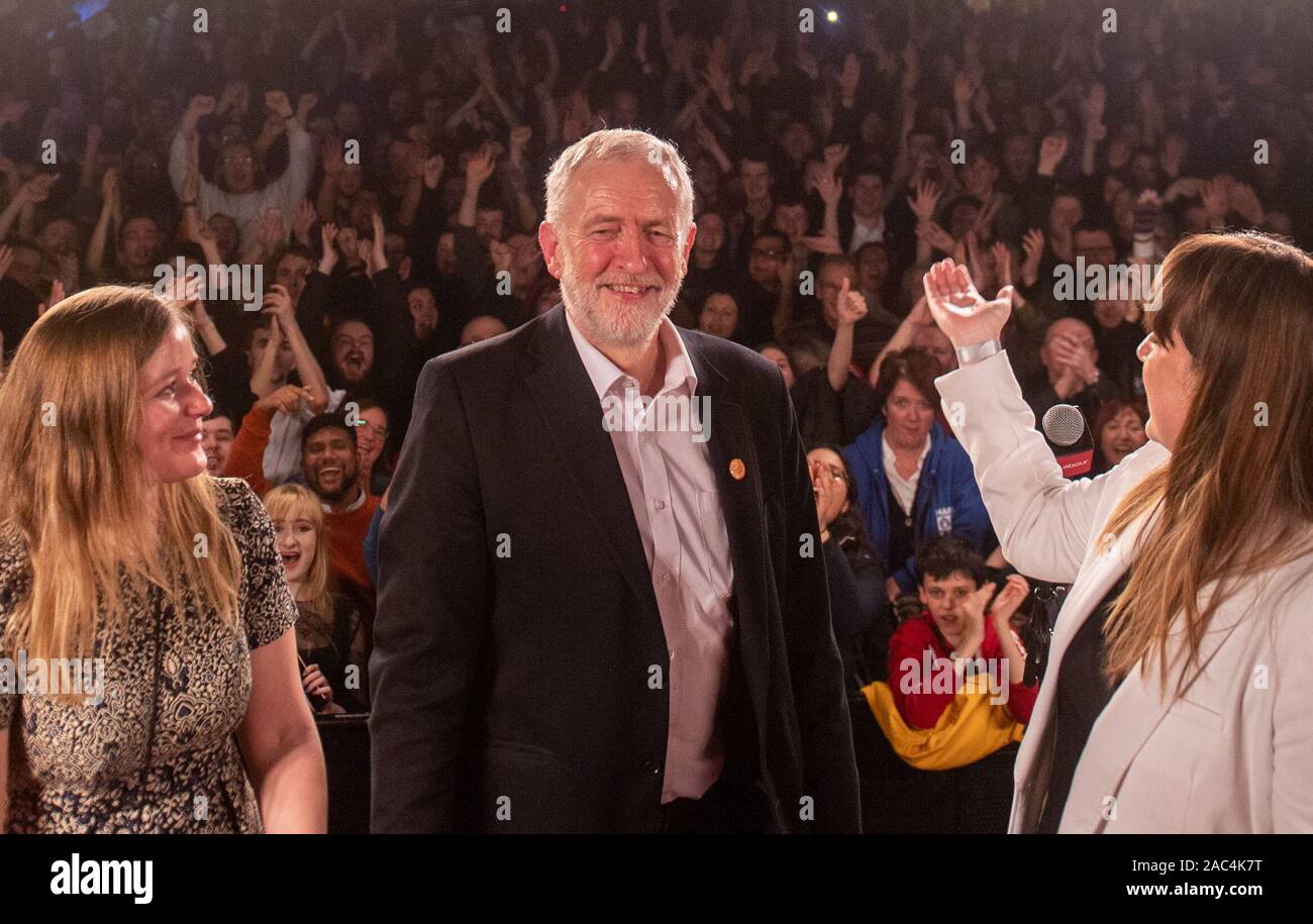 Labour Party leader Jeremy Corbyn at an NHS rally at Leeds Beckett ...