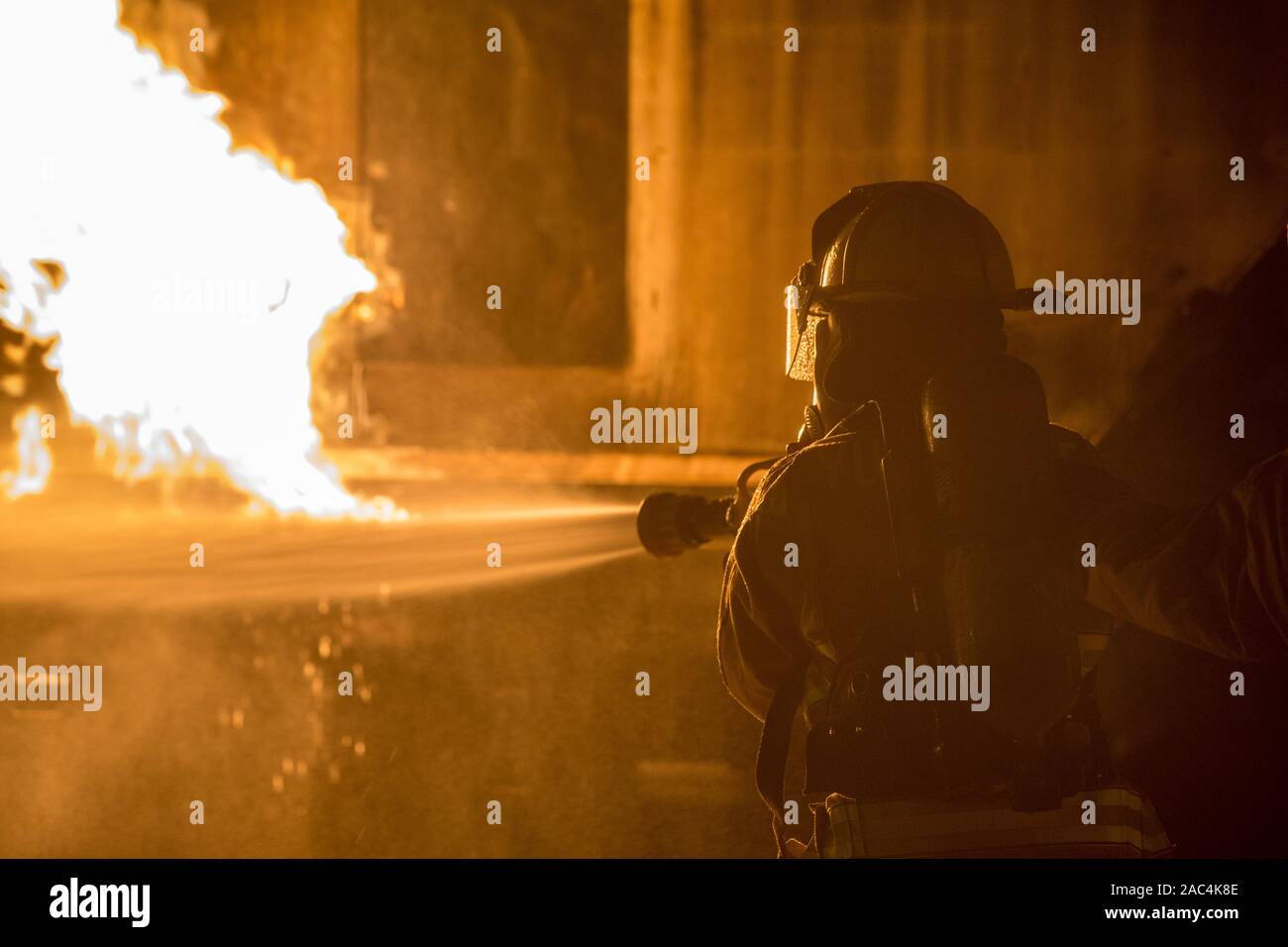 U.S. Marines with Aircraft Rescue and Firefighting (ARFF), Headquarters ...