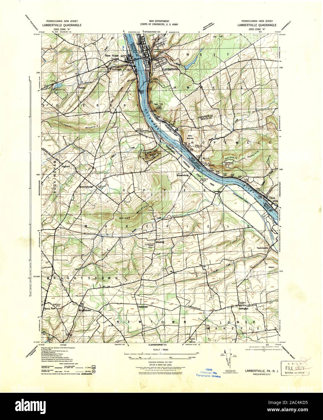 Map of lambertville hi-res stock photography and images - Alamy