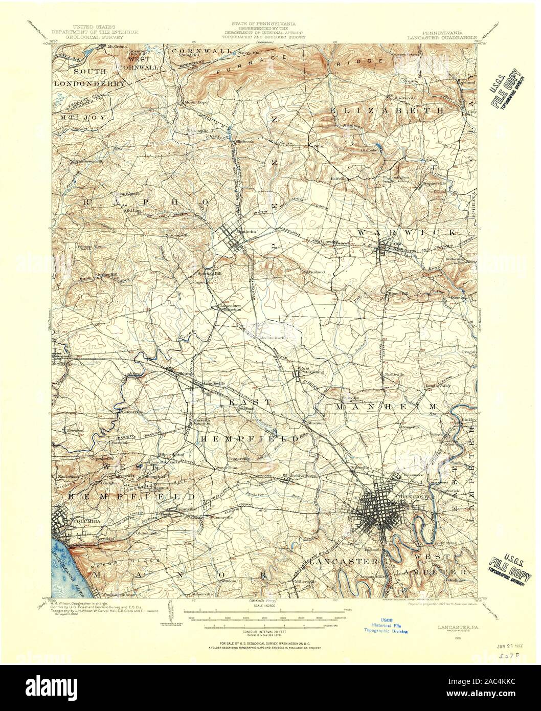 Lancaster pennsylvania map hi-res stock photography and images - Alamy