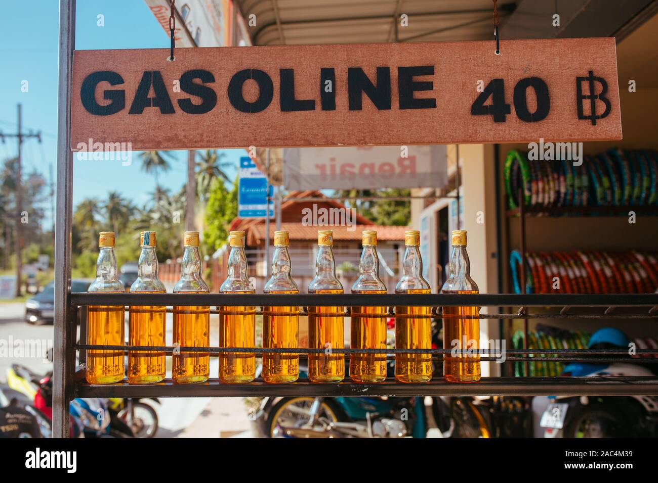 Petrol station sign in thailand hi-res stock photography and images - Alamy